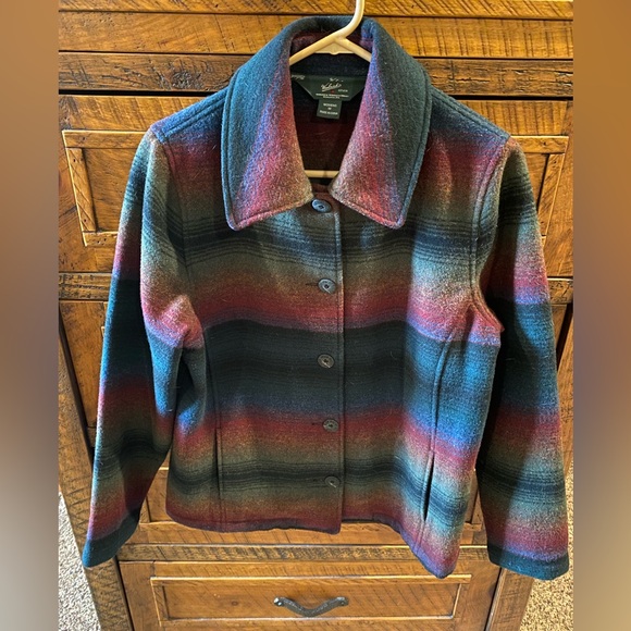 Woolrich | Jackets & Coats | Woolrich Wool Multicolor Rainbow Striped ...